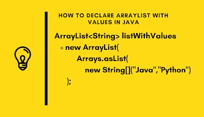 How To Declare And Initialize A List With Values In Java ArrayList LinkedList Arrays AsList