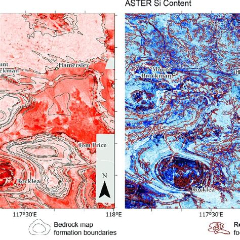 Comparison Of Radiometric K Band And Aster Si Content Features With Download Scientific Diagram