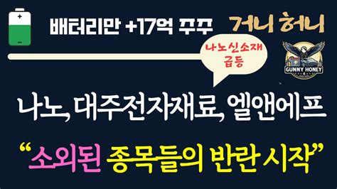 수익 17억 나노신소재 대주전자재료 엘앤에프 그 상승의 의미 Youtube