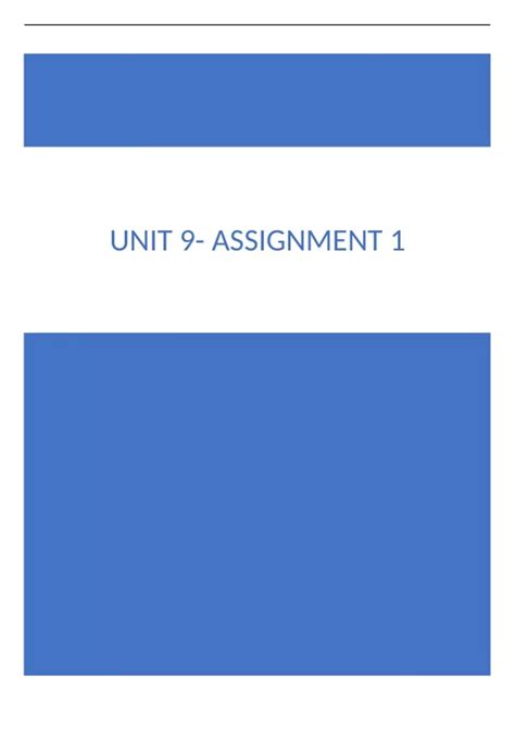 Btec It Unit 9 It Project Management Assignment 1 Distinction Unit 9 It Project