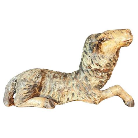 Sculpture Of Wooden Sheep From The 18th Century For Sale At 1stdibs