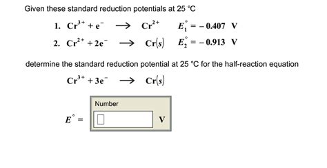 Solved Given these standard reduction potentials at 25 | Chegg.com
