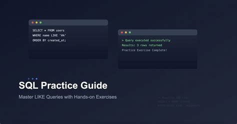 Sql Practice Guide Master Like Queries And Programming Free Tutorial