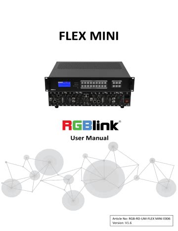 RGBlink FLEX MINI Modular Matrix Switcher User Manual Manualzz