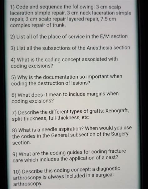 Solved Code And Sequence The Following Cm Scalp Chegg Com