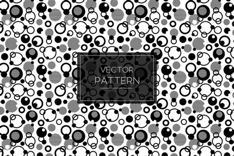 Premium Vector Abstract Geometric Circles Seamless Vector Pattern