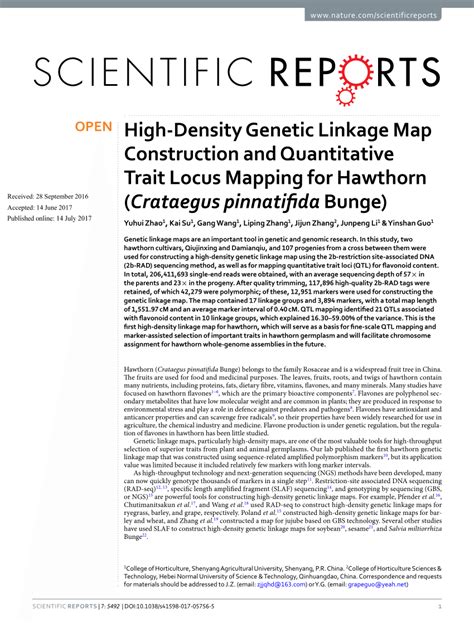 Pdf High Density Genetic Linkage Map Construction And Quantitative