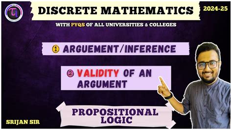 04 Propositional Logic Argument Inference Discrete Mathematics Youtube