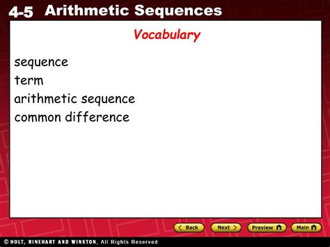 Ppt Sequence Term Arithmetic Sequence Common Difference Powerpoint