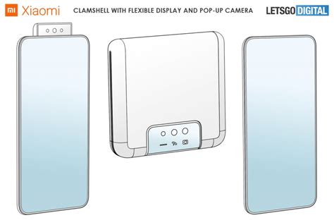 Xiaomi Granted A Patent For Another Clamshell Folding Phone Adds A Pop Up Selfie Camera