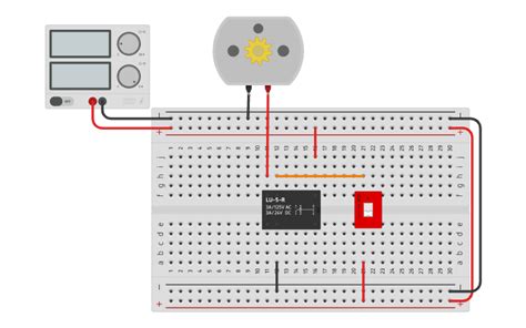 Circuit Design Comando Di Un Motore Cc Con Relè Spdt Tinkercad