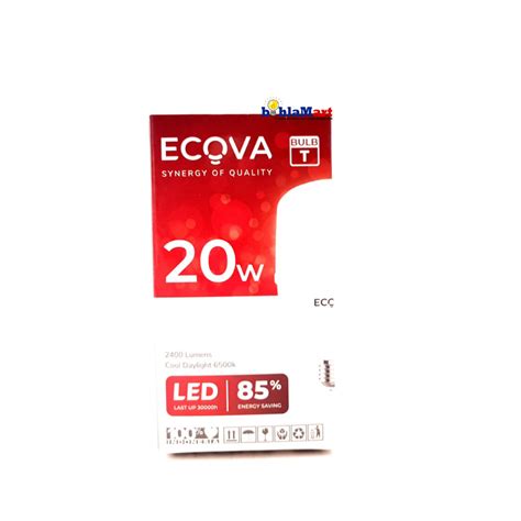 Jual Lampu Led W Ecova Bulb Tabung Watt Watt Aman Dari Percikan Api Sekring Anti Konslet
