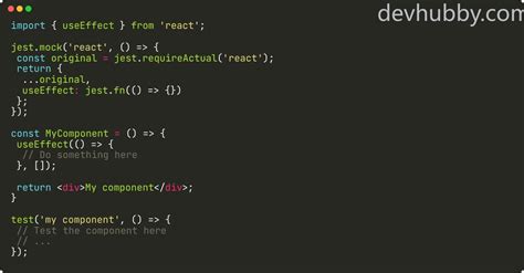 How To Mock Useeffect In Jest Rjavascripttips