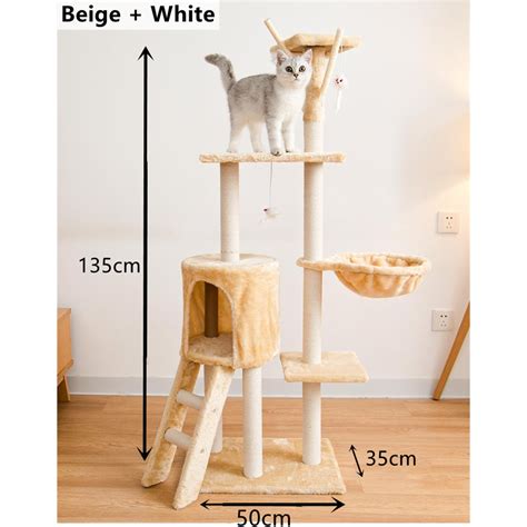 180cm Premium Solid Wood Cat Tree House Cat Condo Bed Scratcher House Cat Tower Hammock Cat