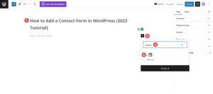 How To Add A Contact Form In WordPress Tutorial