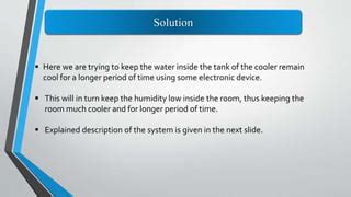 Automatics Water CoolingBased Air Cooler Pptx
