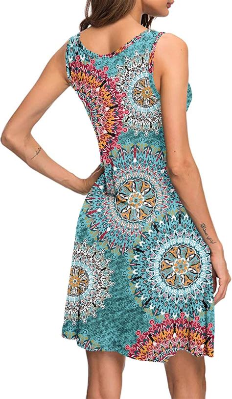 Misfay Womens Summer Casual T Shirt Dresses Beach Cover Up Tank Dress