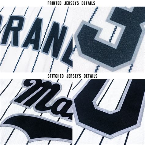 Custom White Black Pinstripe Black Gray Baseball Jersey