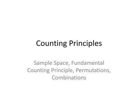 Countingprinciple Ppt