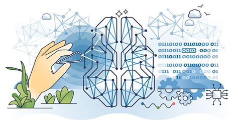 Vetores De Algoritmos De Aprendizado De Máquina Para Inteligência Artificial Esboçam Conceito De