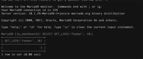 Nodejs Advisory Lock From The Nodejs Mysql And Mysql2 Driver Returns