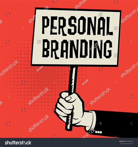 Poster Hand Business Concept Text Personal Stock Vector Royalty Free