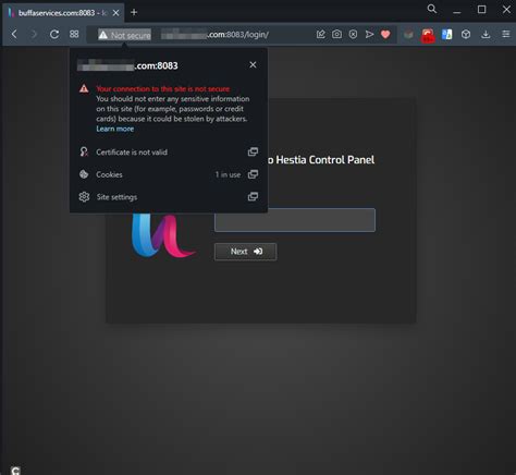 Missing Ssl Certificate On My Hestiacp Panel Port 8083 Community
