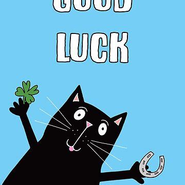 Black Cat Good Luck Poster For Sale By Adam Regester Redbubble
