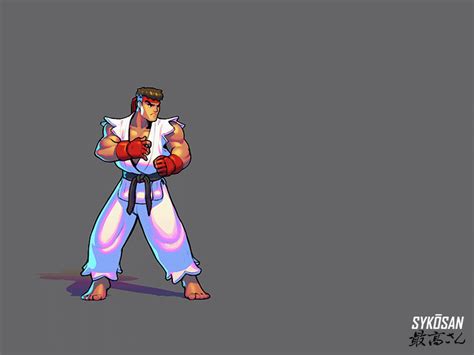 Street Fighter Ryu Fireball Animation By Sykosan Ryu Street Fighter