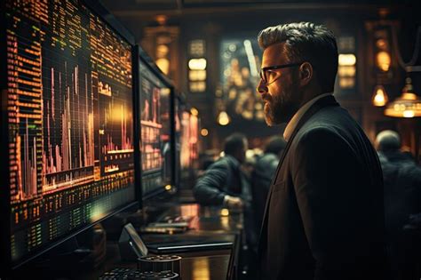 Stock Market Traders Analyzing Charts And Stock Tickers Premium Ai