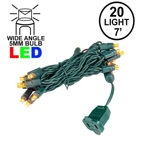 20 Light Orange Led Christmas Light Set Novelty Lights Incnovelty