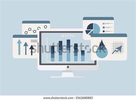 Water Resource Management Data Analysis Data Stock Vector Royalty Free