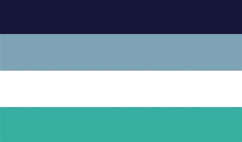 Aroace Flag Blue Green And White Stripes On Black Background