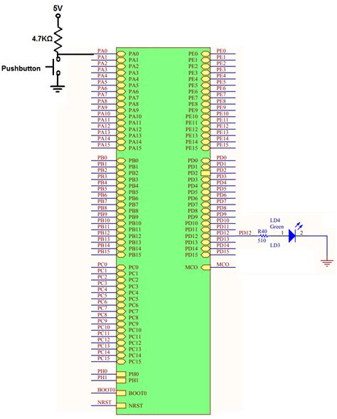 How To Create A Push Button Circuit With A Stm32f407g Discovery Board In C