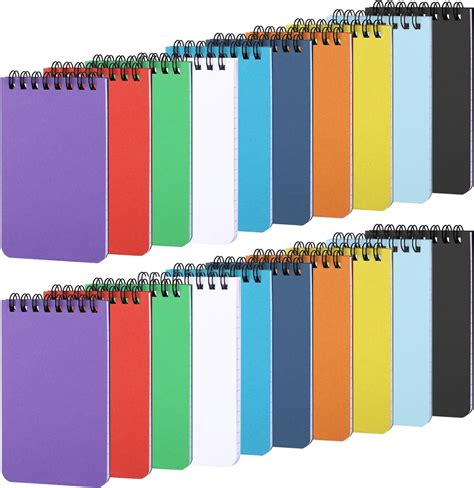 Jianta Pocket Notebook A7 50 Sheets 20pack Small Spiral Notebook Lined