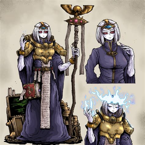 Octosoup Psyker Warhammer 40k Highres 1girl Adeptus Astra Telepathica Armor Book