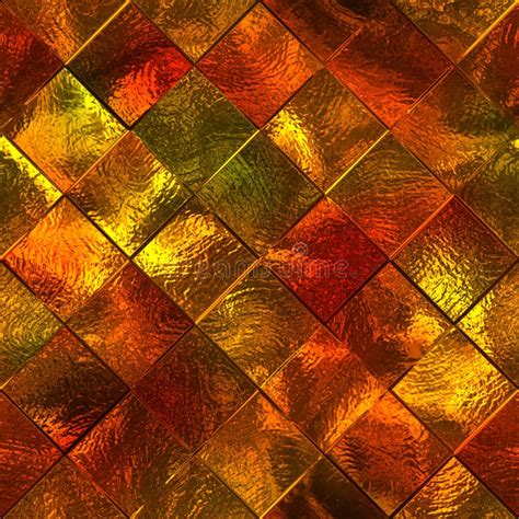 Stained Glass Seamless Texture With Geometric Pattern For Window