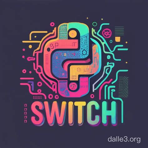Python Code Switch In Cyberpunk Style On Black Background Dalle3 Ai