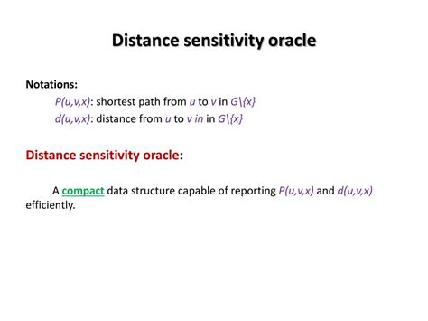 Ppt Distance Sensitivity Oracles Powerpoint Presentation Free