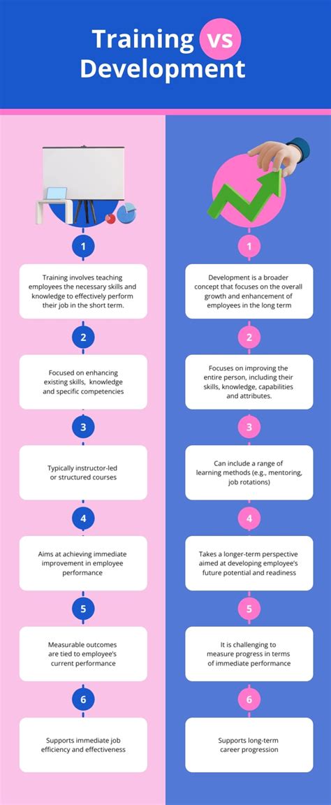 training vs development infographic template visme
