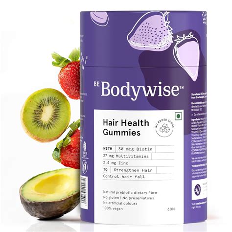 Be Bodywise Biotin Hair Gummies For Postpartum Hair Fall 60 Day Pack