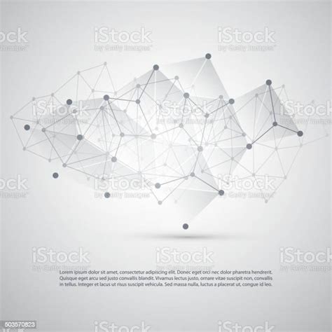 Connections Molecular Global Business Network Design Abstract Mesh Background Stock Illustration