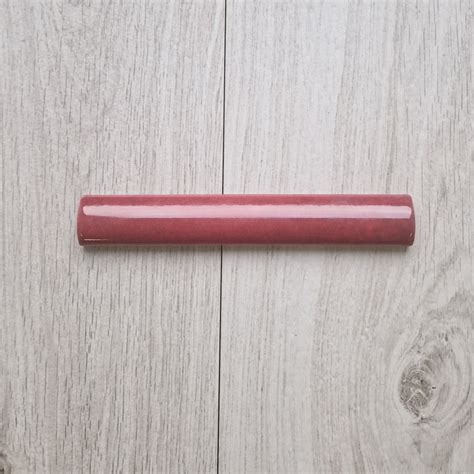 zellij bullnose burgundy pencil border tiles 3cm x 20cm — artisan tile