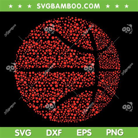 Polka Dot Basketball Svg Png