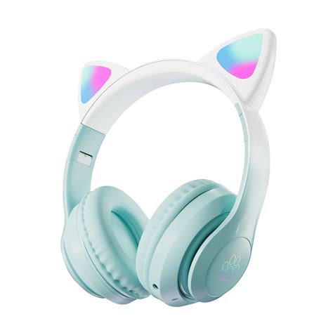 Wireless Light Up Cute Cat Ear Headphones The Kawaii Shoppu