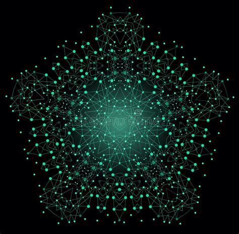 Vector Colorful Bright Shape Molecular Structure With Lines And Stock Vector Illustration Of