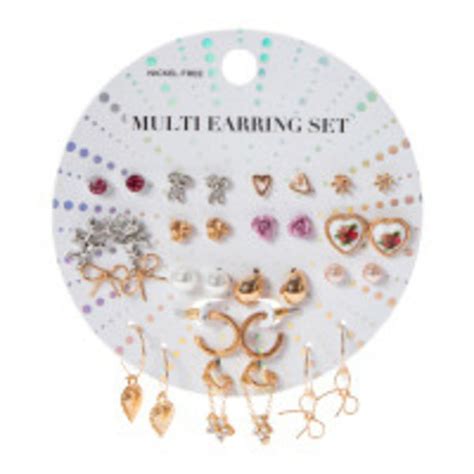 Five Below 16 Piece Multi Earring Set Gold 1 Each Delivery Or