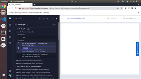 E2e Testing Cypress Visiting An Url Is Not Loading Content Of The