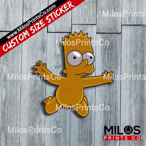 Bart Sky Diving Vinyl Sticker The Simpsons Stickers The Simpsons