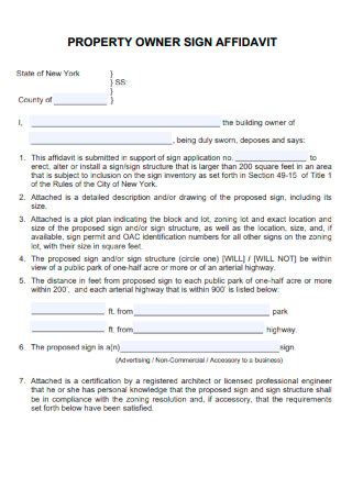 20 Free Affidavit Of Property Samples To Download